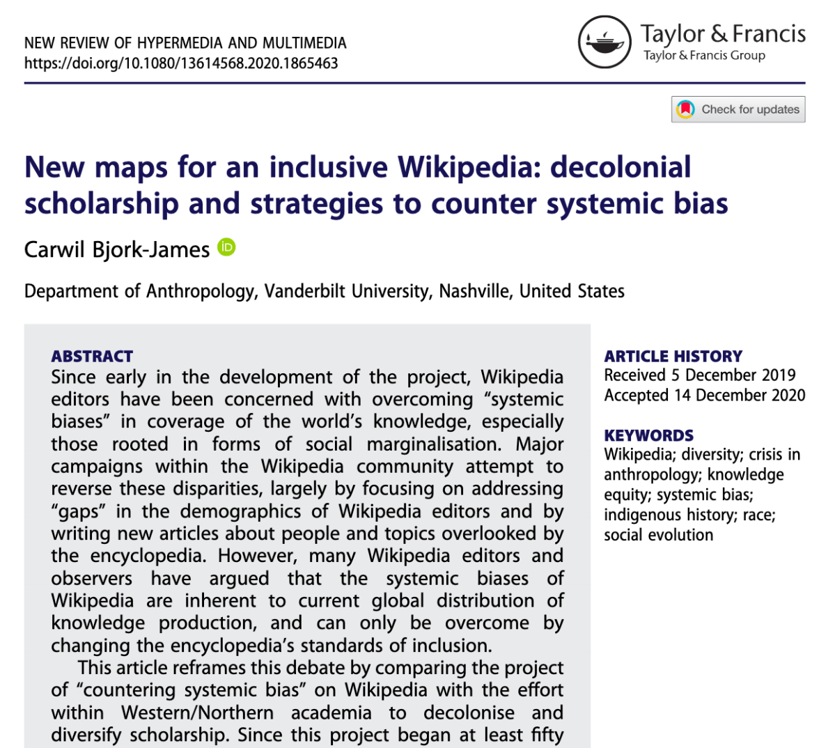 New Maps for an Inclusive Wikipedia – Carwil without Borders